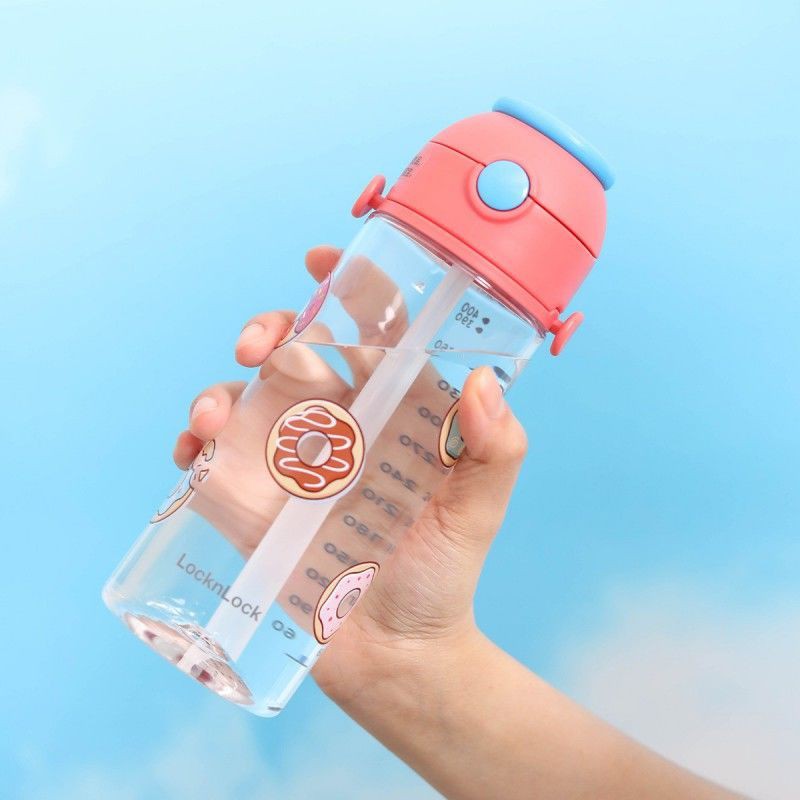 Lock Lock Straw Cup Plastic Children's Donut Cup Portable Cup Cute ...