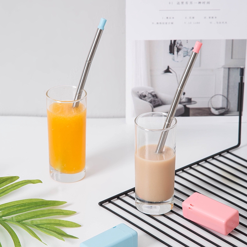 304 Stainless Steel Straw Straw Milk Tea Beverage Straw Folding Food ...