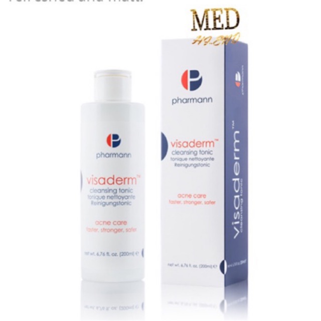 Visaderm Cleansing tonic 200ml. ลดสิวอุดตัน อักเสบ ลดรอยแดง คุมมัน ...
