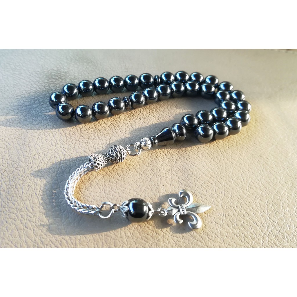 oular Tasbih 33 White Fayrouz stone Turquois tasbeeh Islamic rayer ...