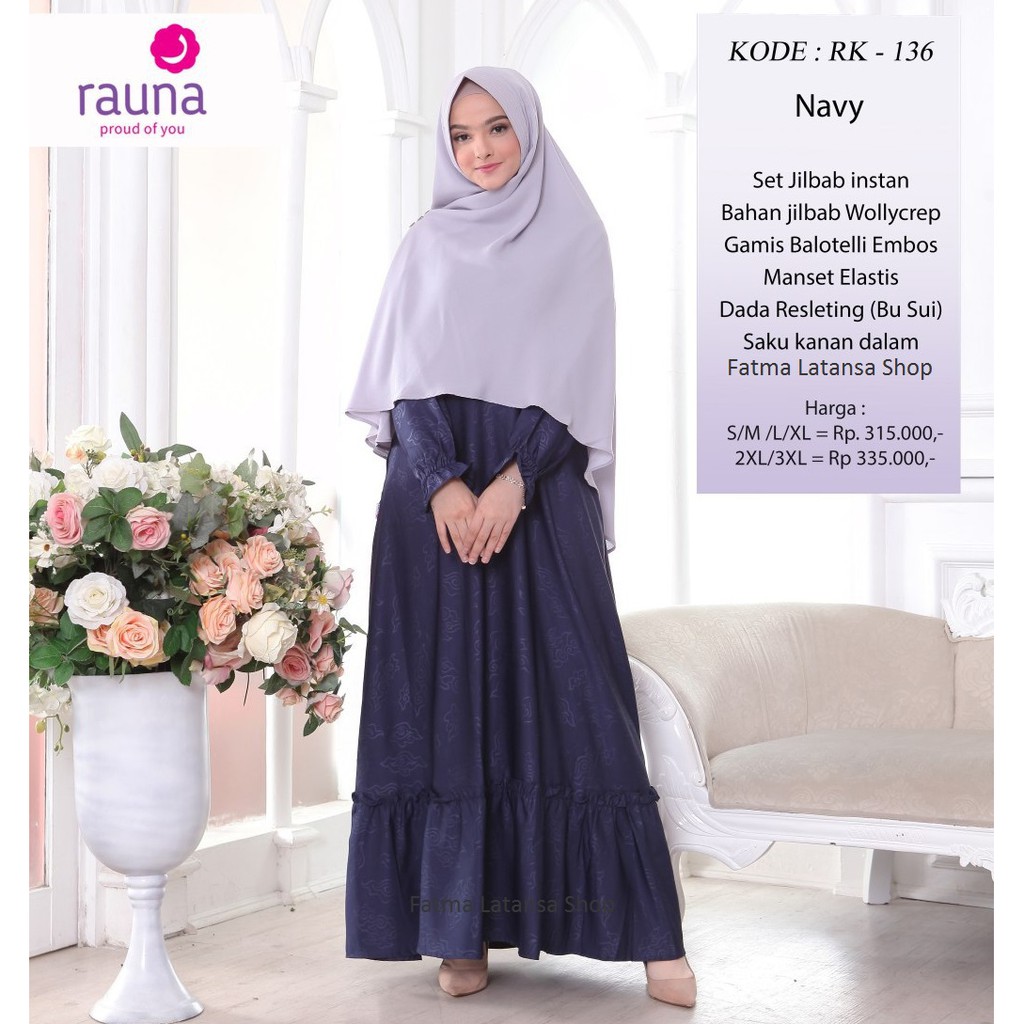เสื้อคลุมมุสลิม Shari Robe rauna rk 136 สําหรับผู้หญิง - fatmalatansa ...