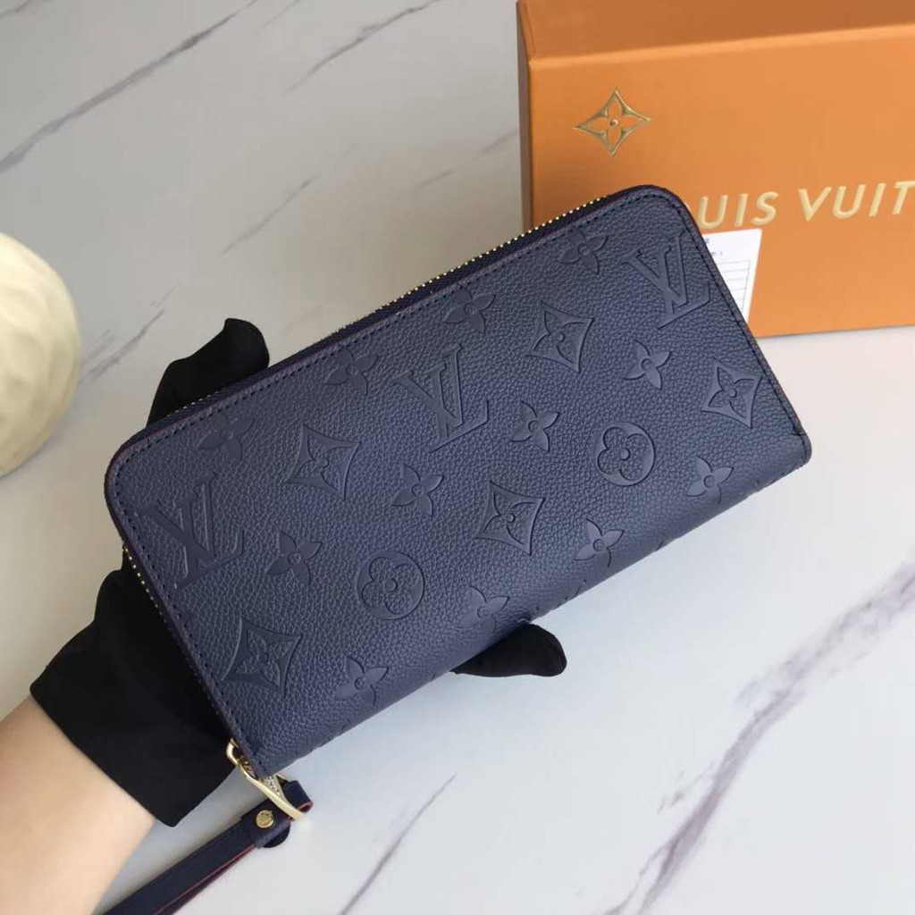 [YA] Louis Vuitton LV รุ่น M60549 Diamond Pattern Long Clip Embossed ...