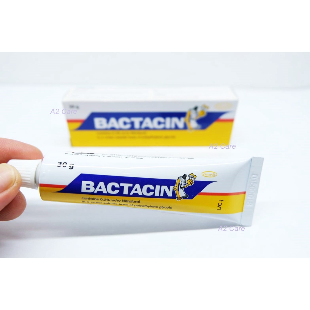 Bactacin Cream 15 กรัม 30 กรัม ขี้ผึ้งใส่แผล สำหรับคนและสัตว์เลี้ยง แบค ...