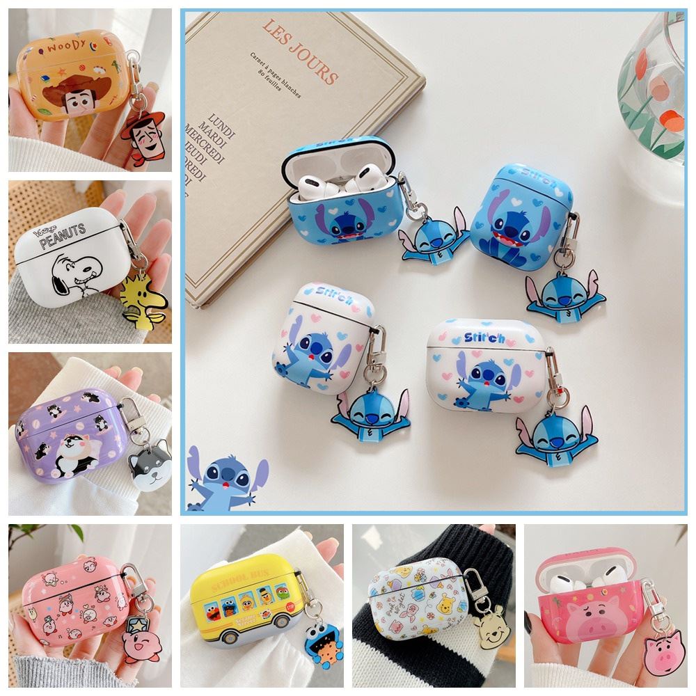 AirPods Case Disney Cute Cartoon Stitch IMD Hard PC Case Wireless ...