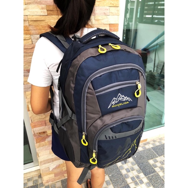 ส่งของทุกวันจาก กทม. กระเป๋าเป้เดินทาง Ronglida ขนาด50ลิตร ผ้าไนลอนหนา ...