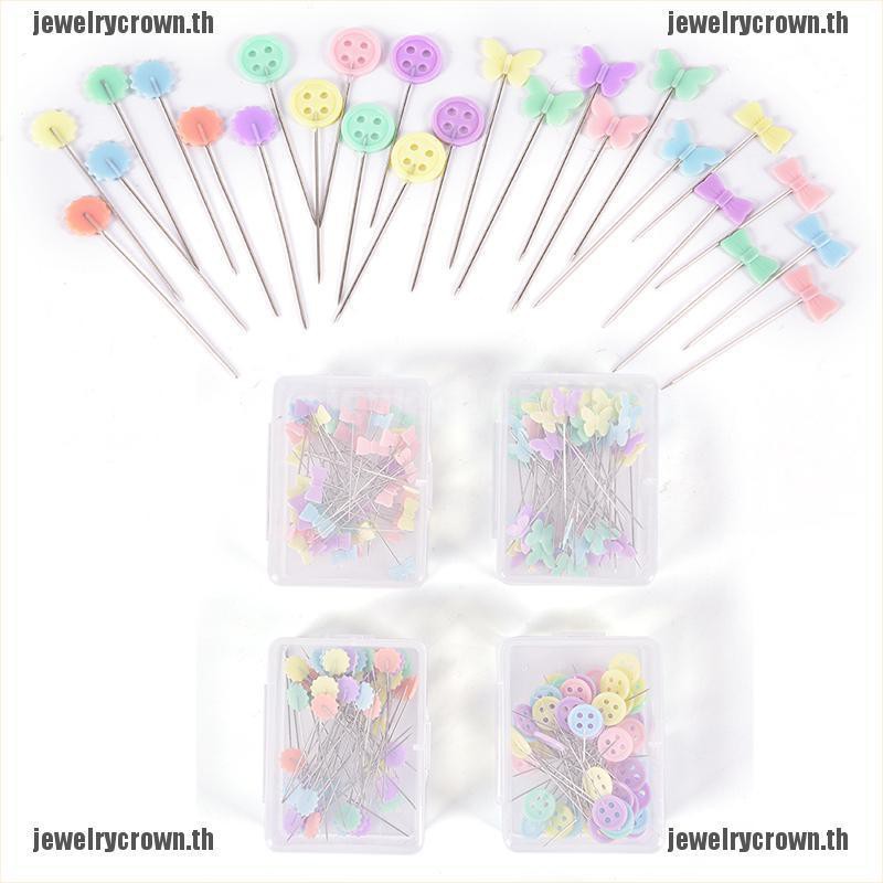 [Gav]100X Patchwork Pins Flower Button Head Pins DIY Quilting Tool ...