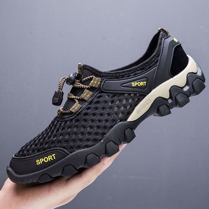 2021 men s mesh shoes breathable sports casual shoes wading shoes quick ...