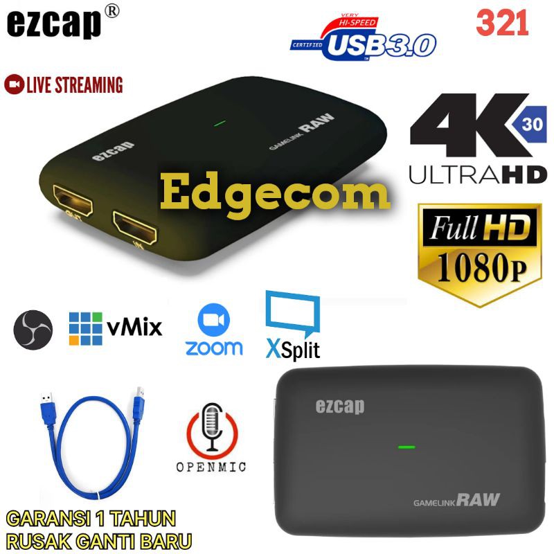 Ezcap 321 Gamelink 4K Hdmi Capture Live Streaming Gamelink อุปกรณ์เสริม ...