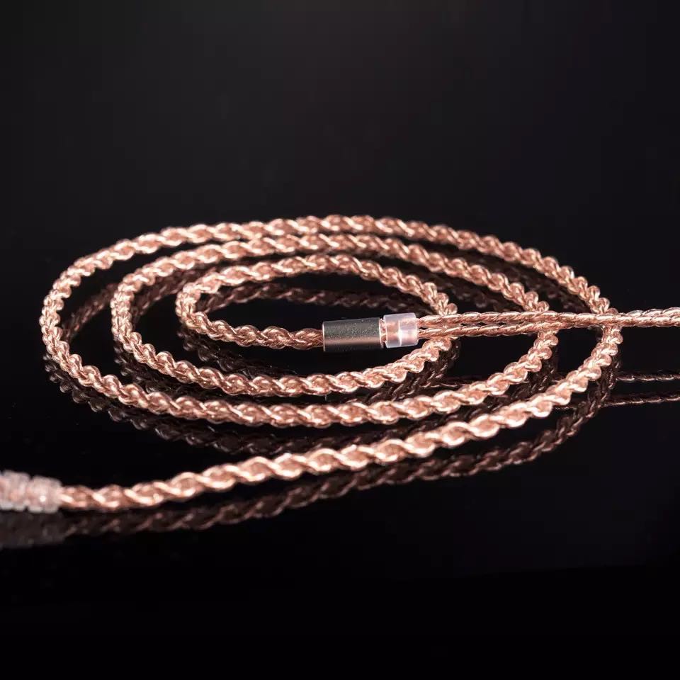 KBEAR 4 core Copper cable with metal interface 2 pin/QDC/MMCX with 3 ...