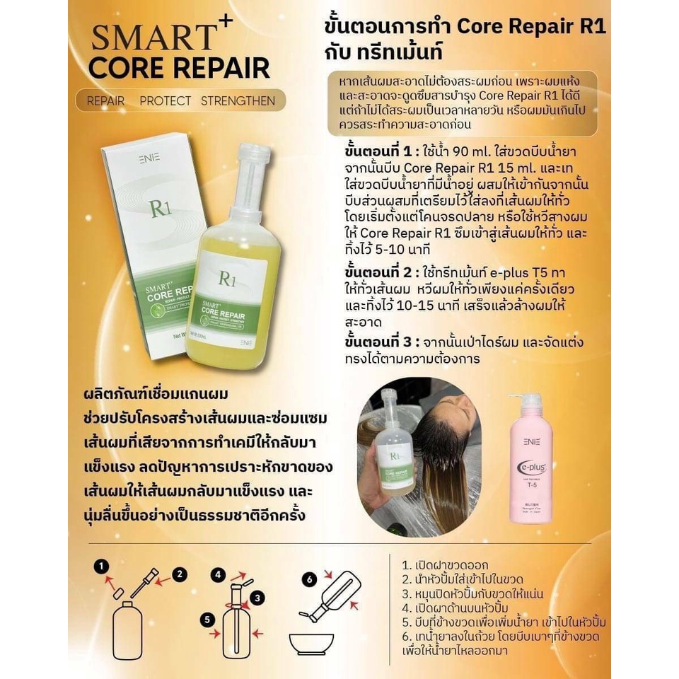 Enie Core Repair R1 500 ml ทรีทเม้นท์เชื่อมแกนผม - my_heart_beauty ...
