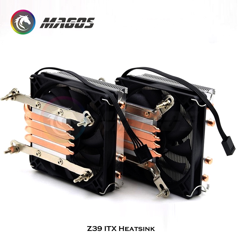 Mini ITX Case CPU Cooler 39mm Ultra-thin 4 Heat Pipes CPU Radiator Air ...