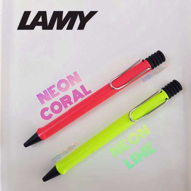 LAMY limited edition Neon Coral Neon Lime ballpoint pen ???????? ปากกา ...