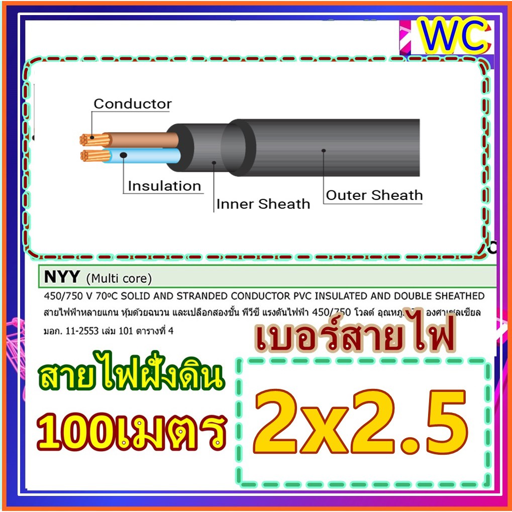 สายไฟฝังดินnyy ถูกที่สุด พร้อมโปรโมชั่น - ก.พ. 2022 | BigGo เช็คราคาง่ายๆ