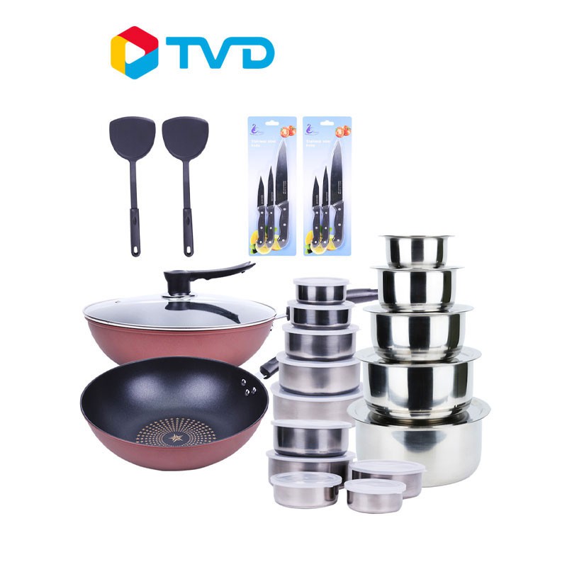 DIAMOND CHEF ชุดเครื่องครัวจุใจ (กระทะ หม้อแขก ชุดโถสแตนเลส) โดย TV ...