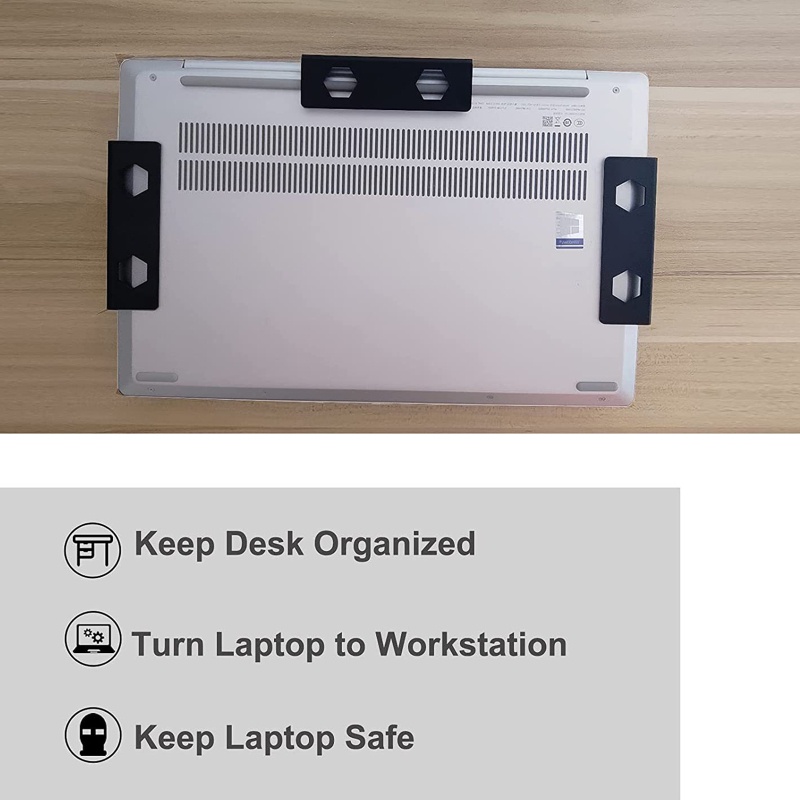 Under Desk Double Decker Laptop Holder Mount with Screw Under Desk ...