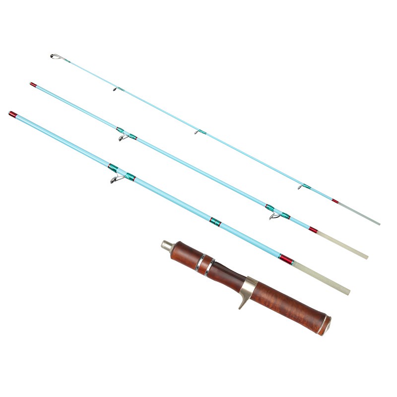 Micro Fishing Rods UL 3.5 Section Wood Handle Solid Top Tip Ultralight ...