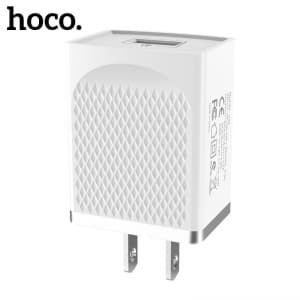 หัวปลั๊กชาร์จ Hoco C42 Vast power Wall charger QC3.0 single port US plug ( White / black ...