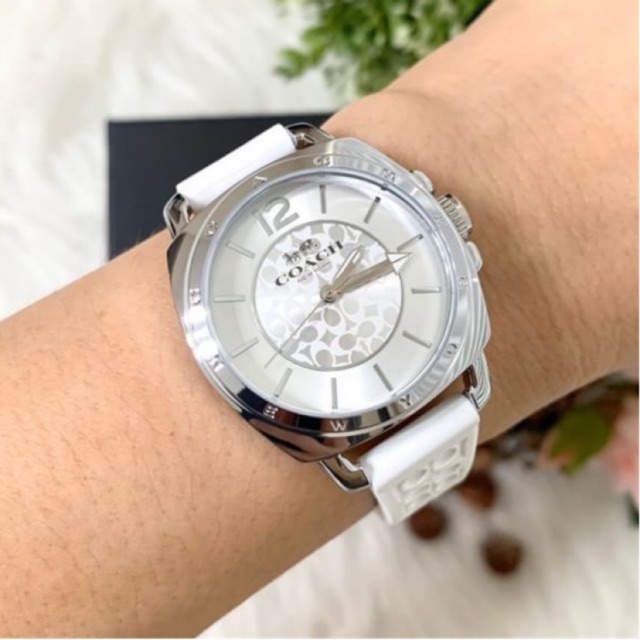 นาฬิกา Coach Boyfriend Women Watch Stainless Steel Silver Ion Plated ...