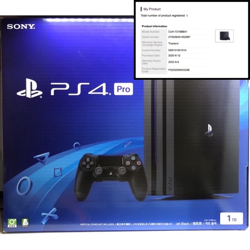 [มือ2] PS4 PRO CUH-7218B 1TB ประกันศูนย์ไทยถึง 9.9.22 | Shopee Thailand