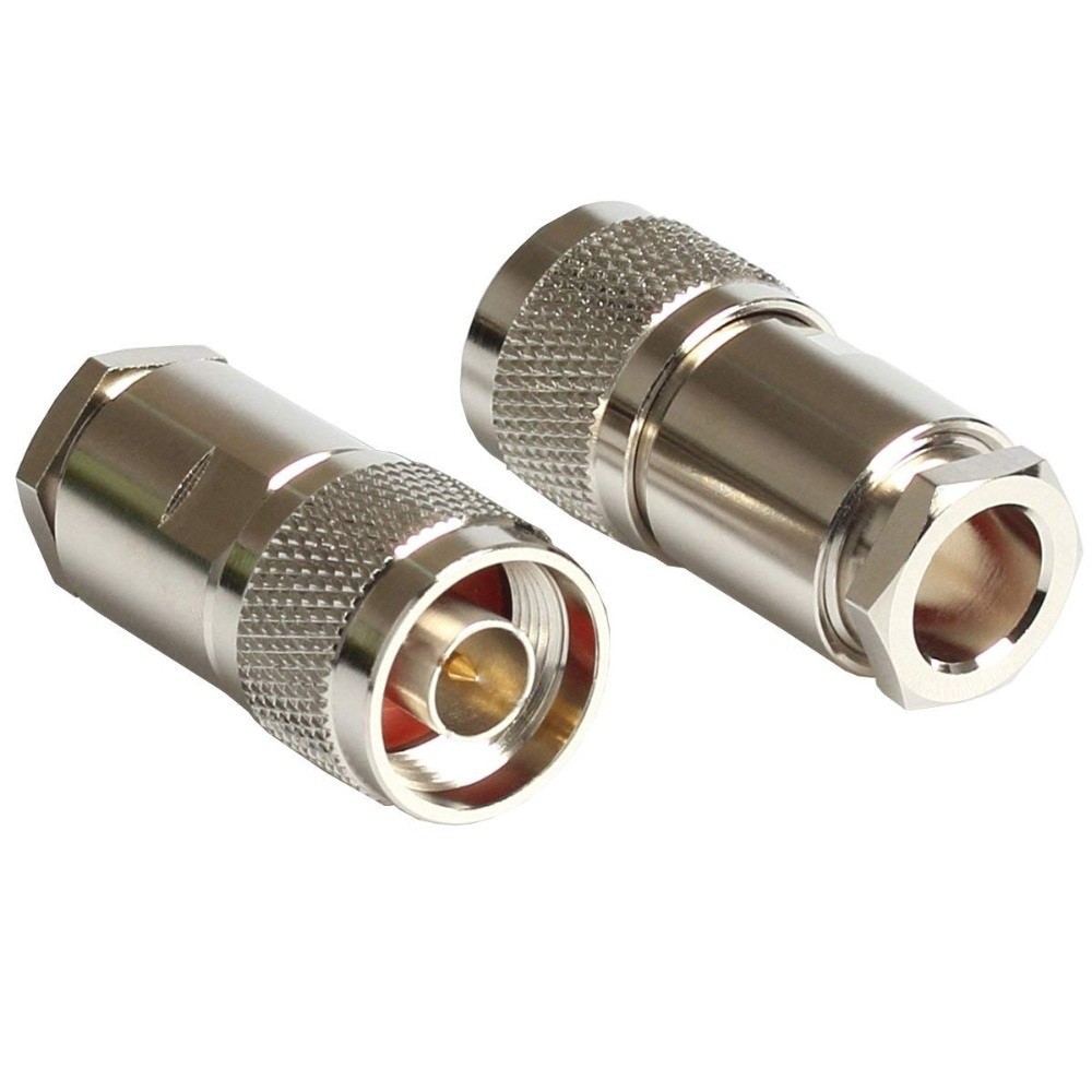 N Type Male RF Coaxial Connector Clamp เกรด A สำหรับสาย RG8 LMR400, CNT ...