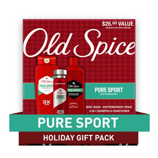 Old Spice Pure Sport Holiday Gift Pack, Includes Body Wash, Dry Spray ...