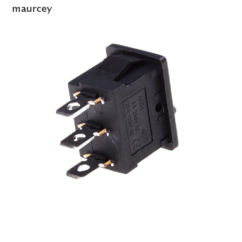 maurcey 5 pcs SPDT On/Off/On Mini Black 3 Pin Rocker Switch AC 6A/250V ...