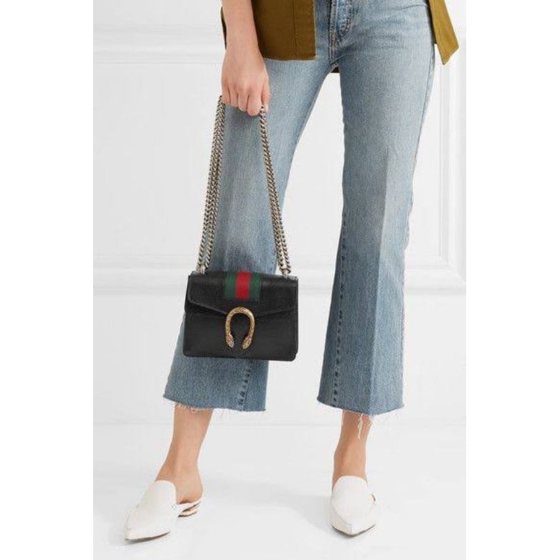 Gucci dionysus web texture leather black - patboong - ThaiPick