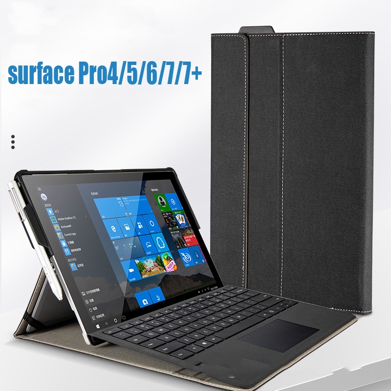 เคสโทรศัพท์มือถือแบบนิ่ม TPU กันกระแทก พร้อมที่ตั้งวาง พับได้ สําหรับ Microsoft Surface Pro4 5 6 ...