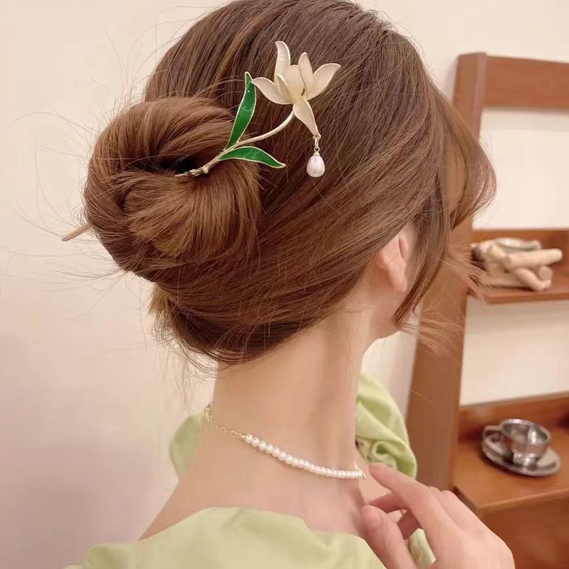 ใหม่ กิ๊บติดผม โลหะผสมสังกะสี ไข่มุกเทียม กล้วยไม้ ผู้หญิง หรูหรา ...