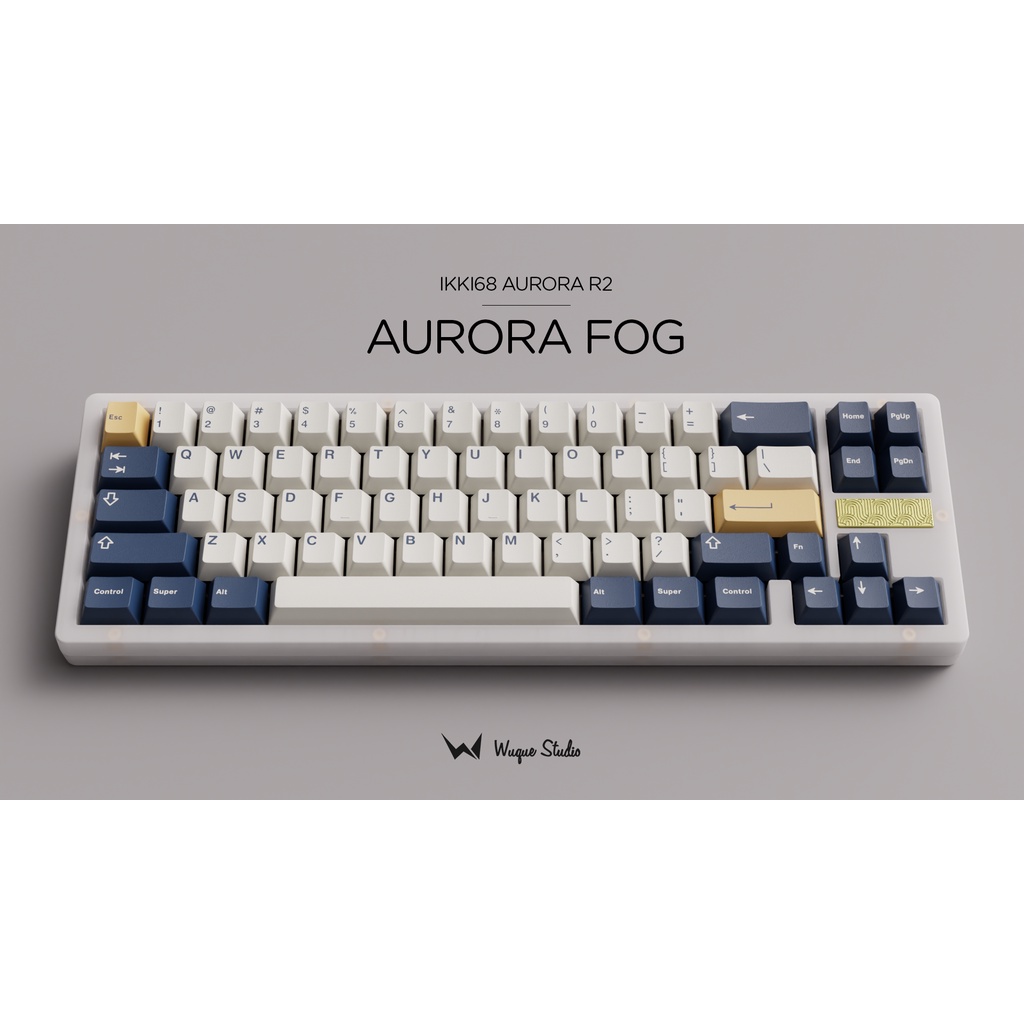 Wuque Studio Aurora R2 Custom keyboard ตัวล่าสุด Gasket mount (poron ...
