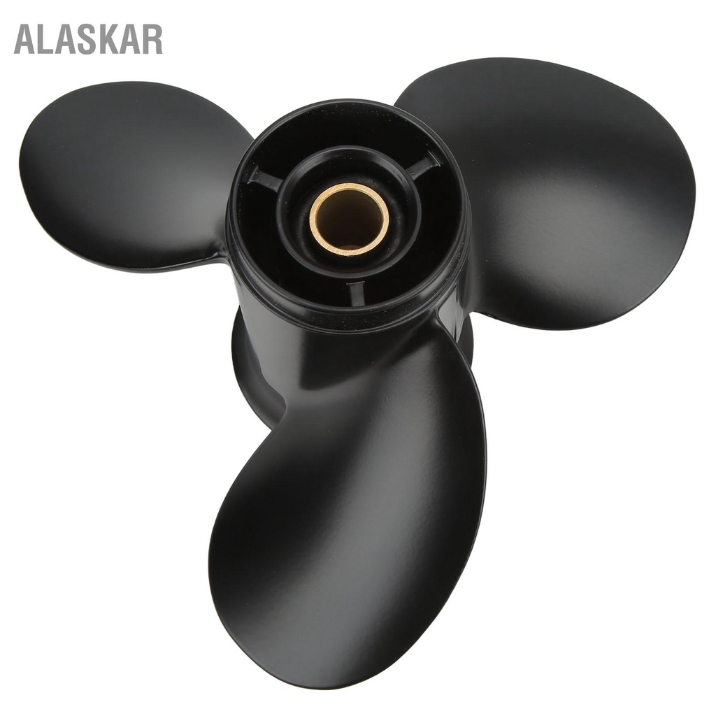 ALASKAR Boat Motor Propeller 3 Blades 14 Spline Teeth Right Rotation ...
