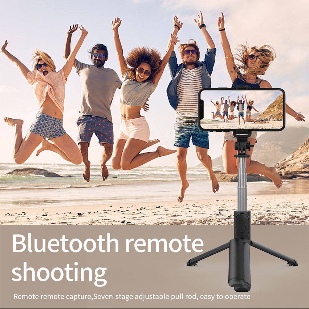 ไม้เซลฟี่Mini Wireless bluetooth foldable selfie stick triod shutter ...