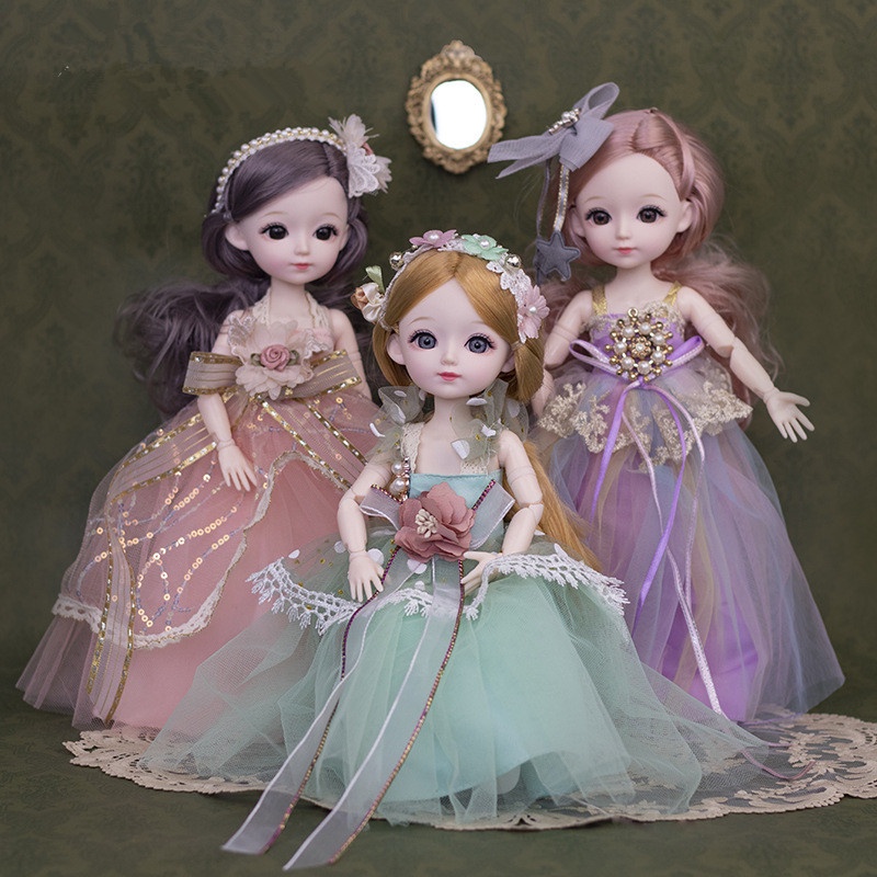 เจ้าหญิงตุ๊กตาNew BJD 30cm Doll 12 Inch Girl Dress U Doll Set Swing Toy ...