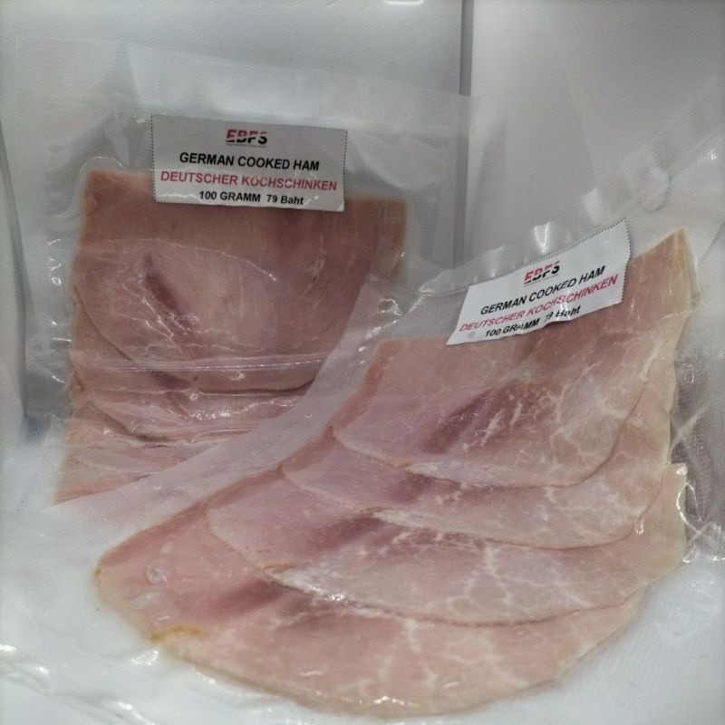 TGM German cooked ham / Deutscher Kochschinken 200 gram (2 packs of 100 ...