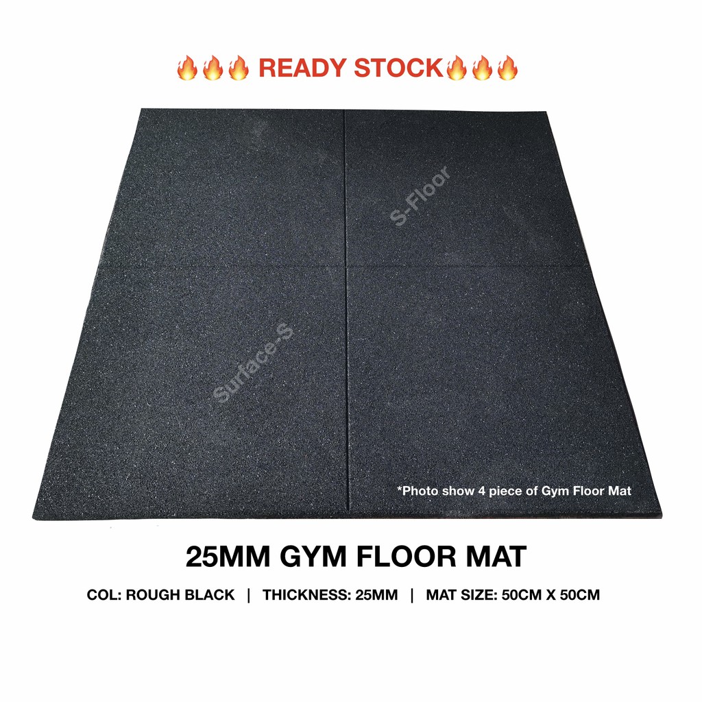 LIMITED TIME PROMOTION!!! 25MM RUBBER GYM FLOOR MAT - GYMFIT SQ-ROUGH ...