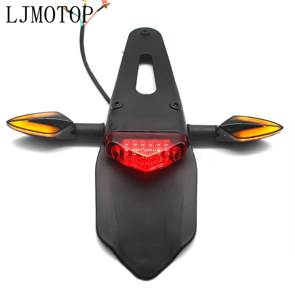 บังโคลนมอเตอร์ไซค์ Motorcycle LED Tail Light Rear Fender Brake Stop ...