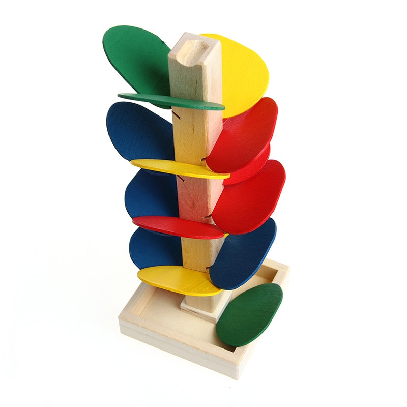 Wooden Ball Run Track Tree Baby Kids Children Intelligence Educational ...