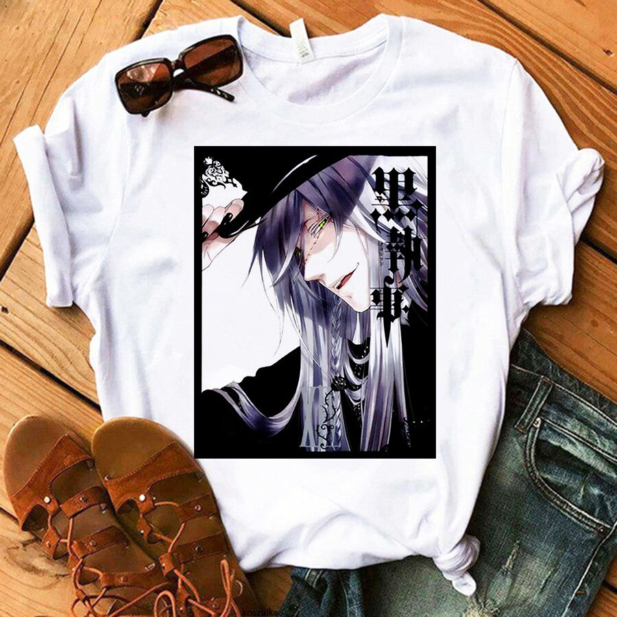 styleFashion Black Butler T-Shirt Summer Women Anime Sebastian Tee ...
