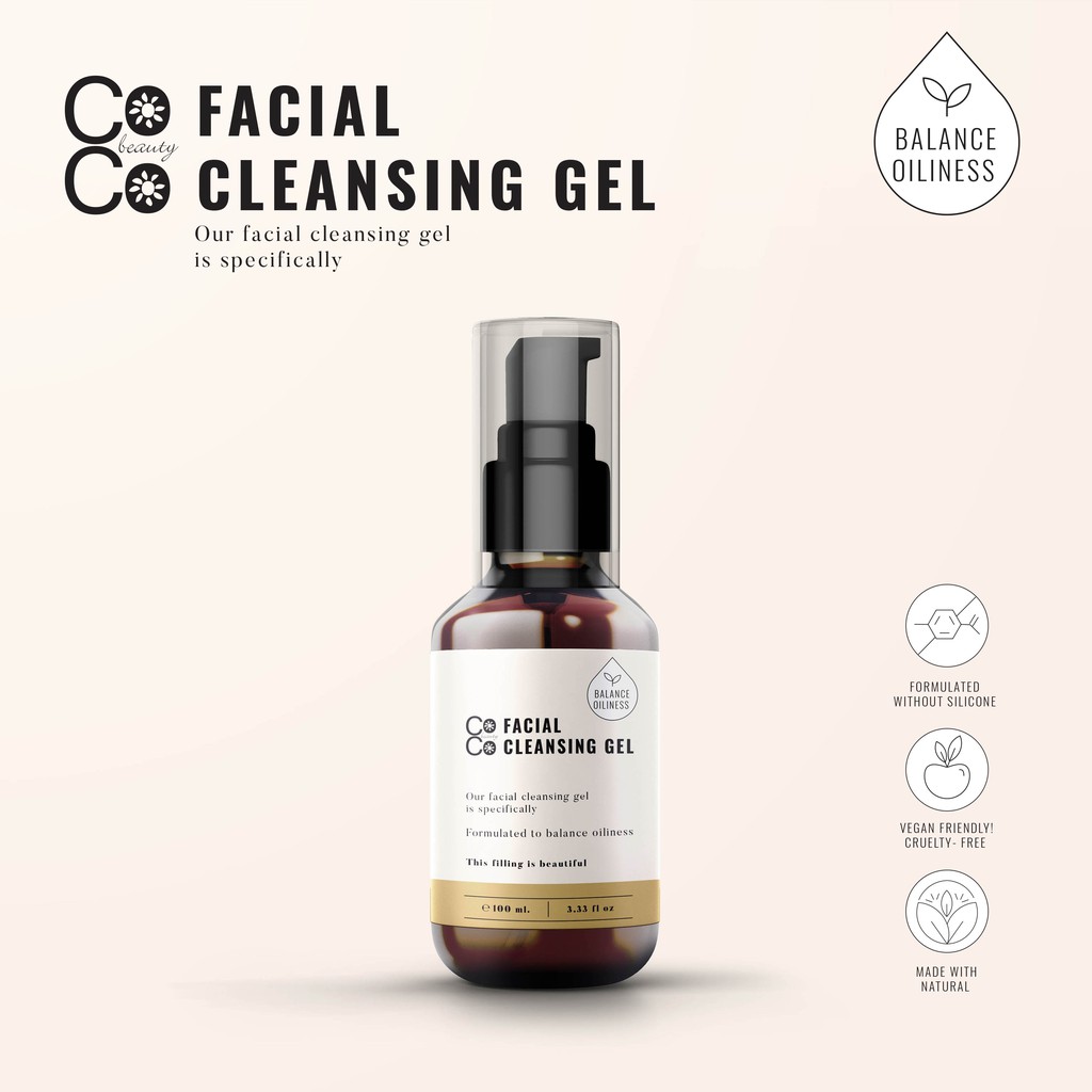 Coco Beauty Facial cleansing gel เจลล้างหน้าสูตรอ่อนโยน ปรับสมดุลความ ...