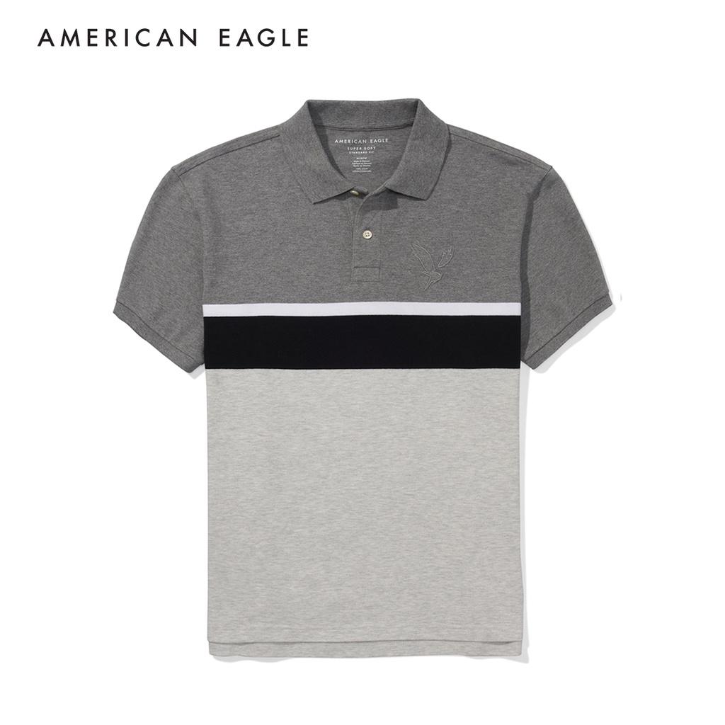 American Eagle Colorblock Icon Polo Shirt เสื้อโปโล ผู้ชาย คัลเลอร์บ ...
