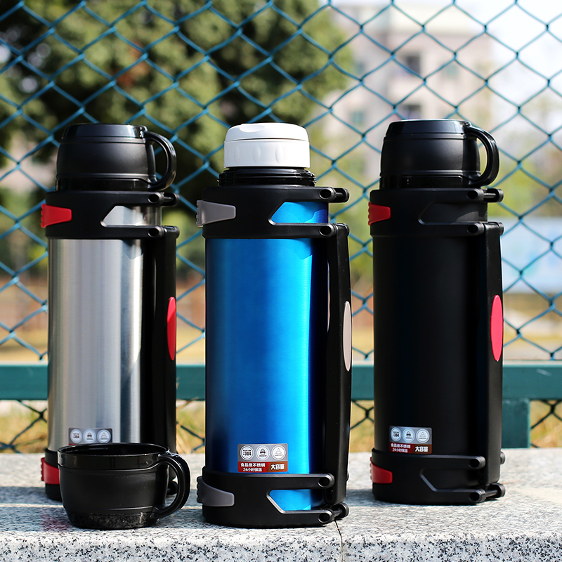 พร้อมส่งกระติกน้ำร้อนพกพาหม้อฉนวนกันความร้อนในบ้าน2L กลางแจ้งแบบพกพา304ถ้วยแก้วสแตนเลส3000mlขวด ...