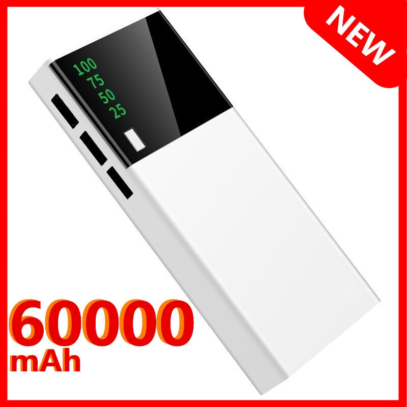 Original High capacity Power Bank 60000mAh Portable Charging PowerBank ...
