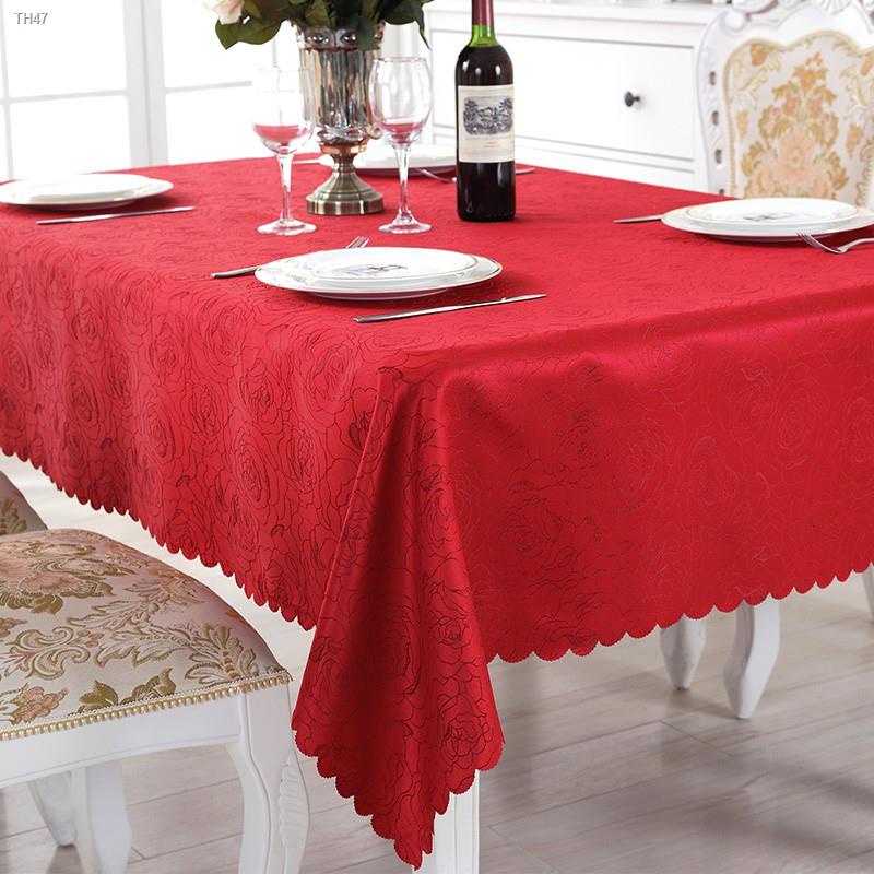 【Special offer】 ☫ Hotel tablecloth fabric European restaurant red ...