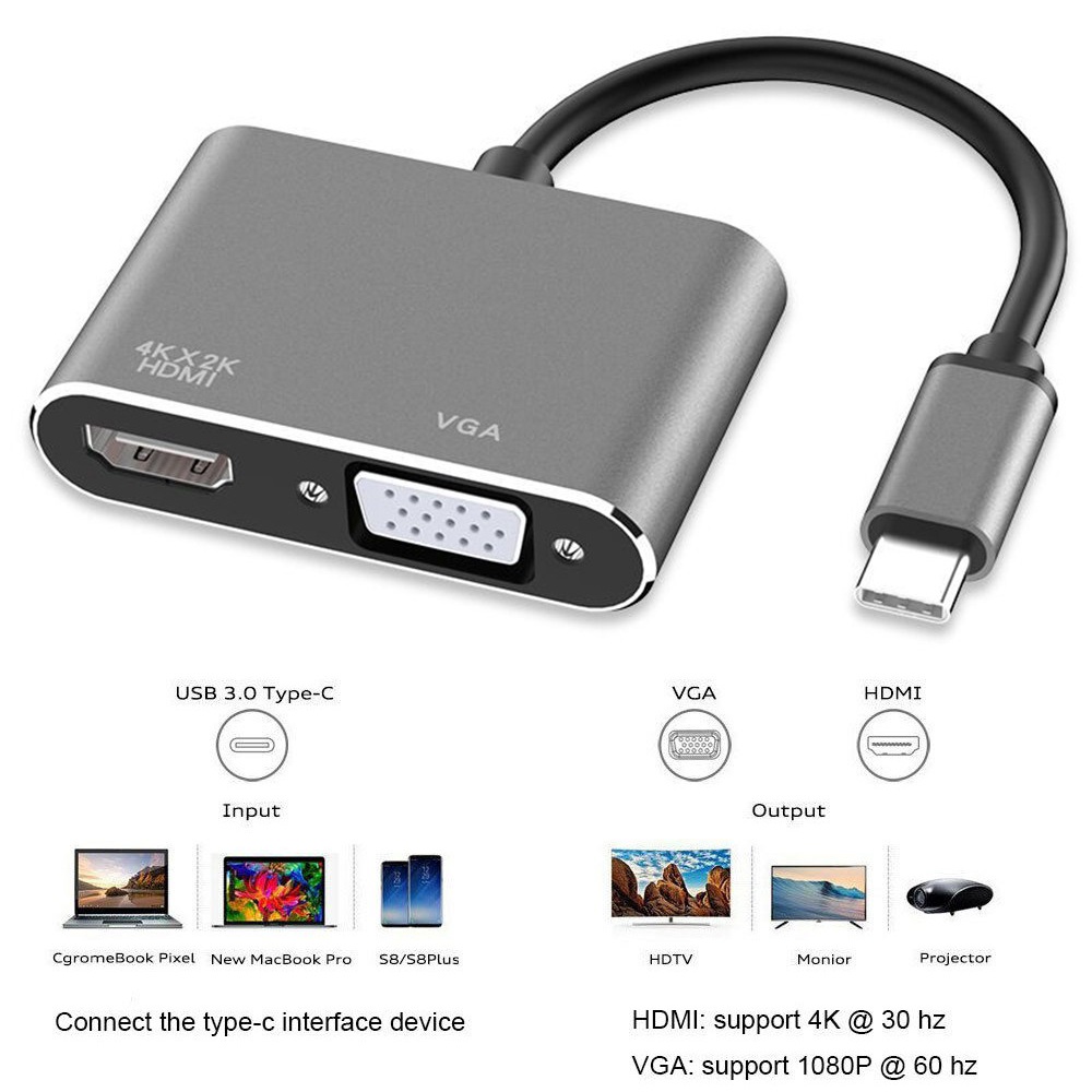 1080P USB To VGA Adapter USB 2.03.0 to VGA External Video Card Multi ...