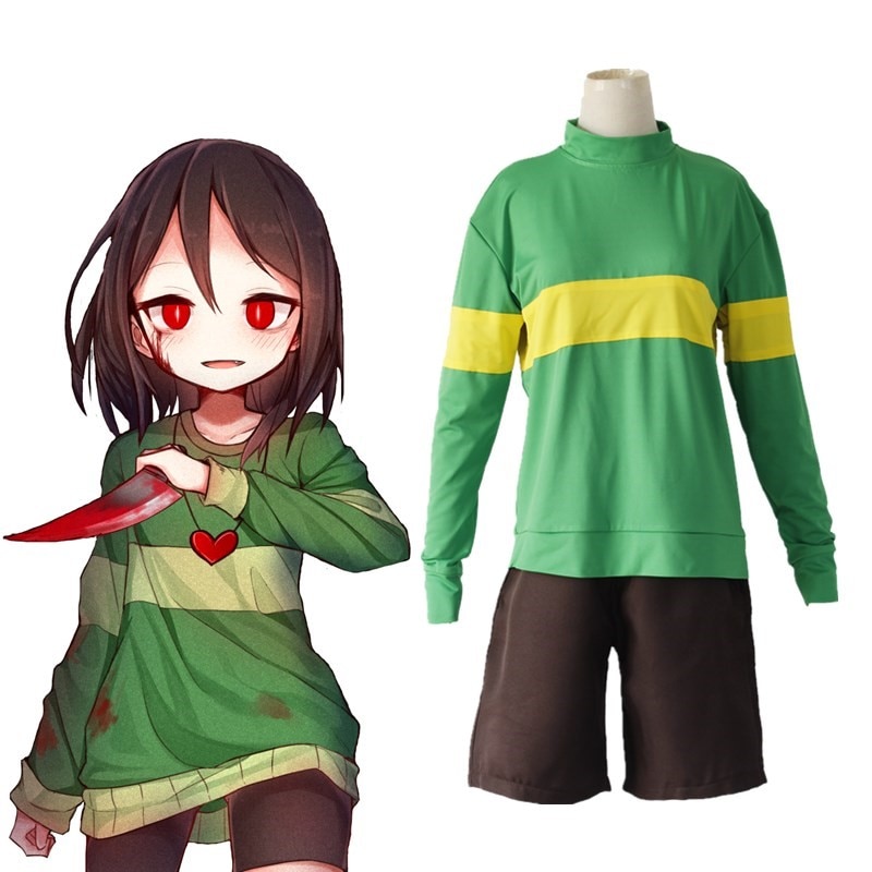 Anime Game Undertale Frisk Chara Coslay Costume Andertail Sweatshirts ...