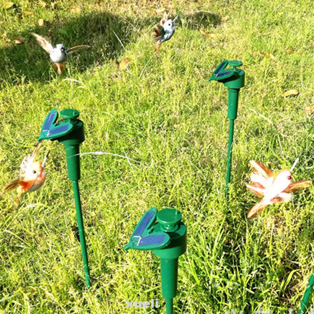 1/2 Set Solar Powered Flying Fluttering Hummingbird Birds Butterfly ...