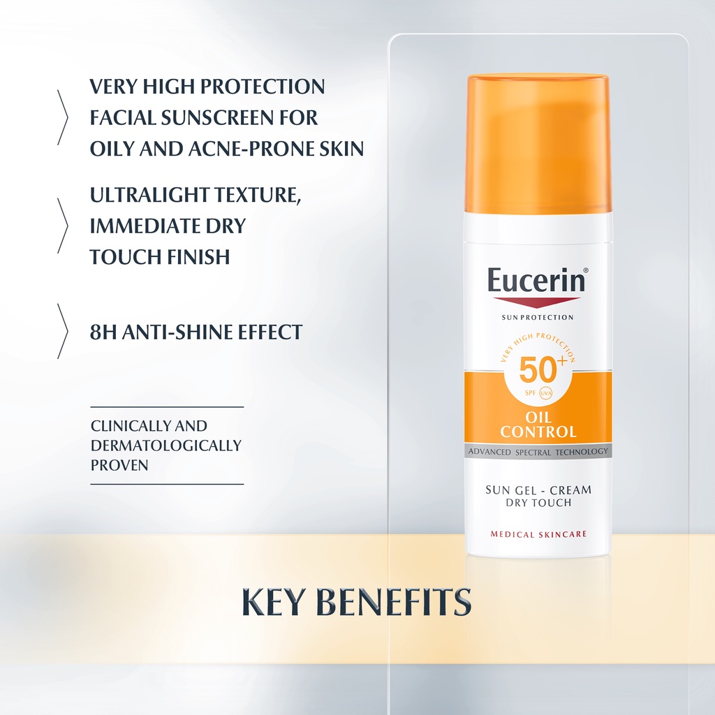 ยูเซอรินEucerin Sun Dry Touch Oil Control Face SPF50 50mlsunscreen ยูเซ ...