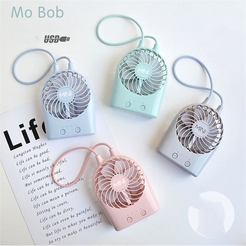 DTVANE Creative Small Fan Silicone Rope Sling Portable Mini Charging ...