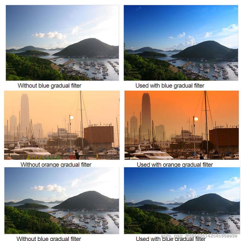 Gradient Neutral Density Filter Kit Nd24816 Blue Orange Red Filter 9 ...