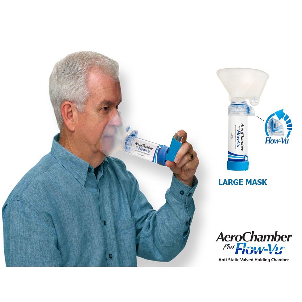 AeroChamber Plus Flow-Vu Spacer สำหรับผู้ใหญ่ - skinlabshop - ThaiPick